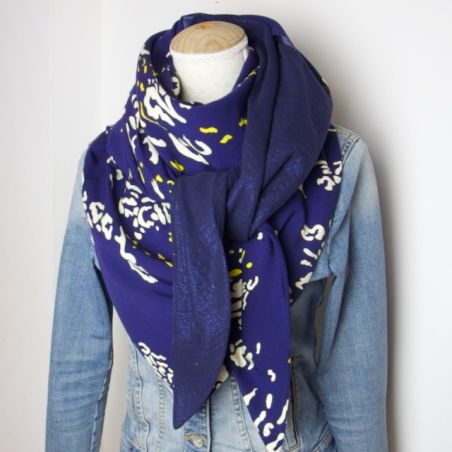 foulard triangle BLUE